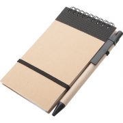 Reporter Block mit Kugelschreiber - vegane Werbeartikel